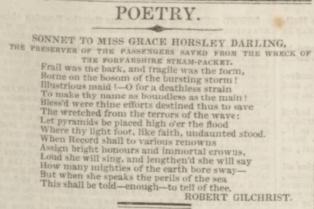 Remembering Grace Darling: heroine and Victorian media sensation ...